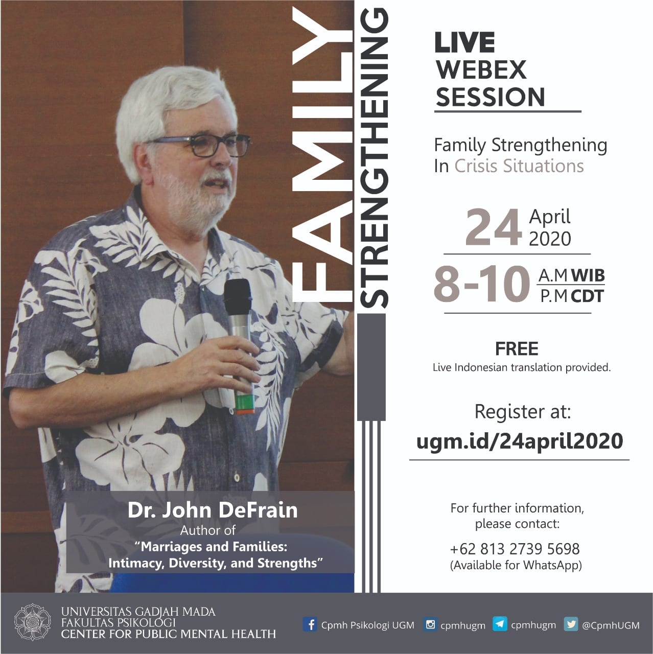 CPMH holds an Online Session: Family Strength in Crisis Situation ...