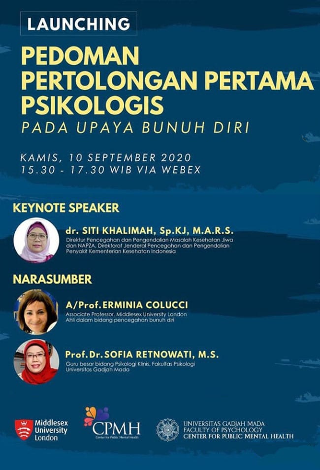 Launching Pedoman Pertolongan Pertama Psikologis pada Upaya Bunuh Diri ...
