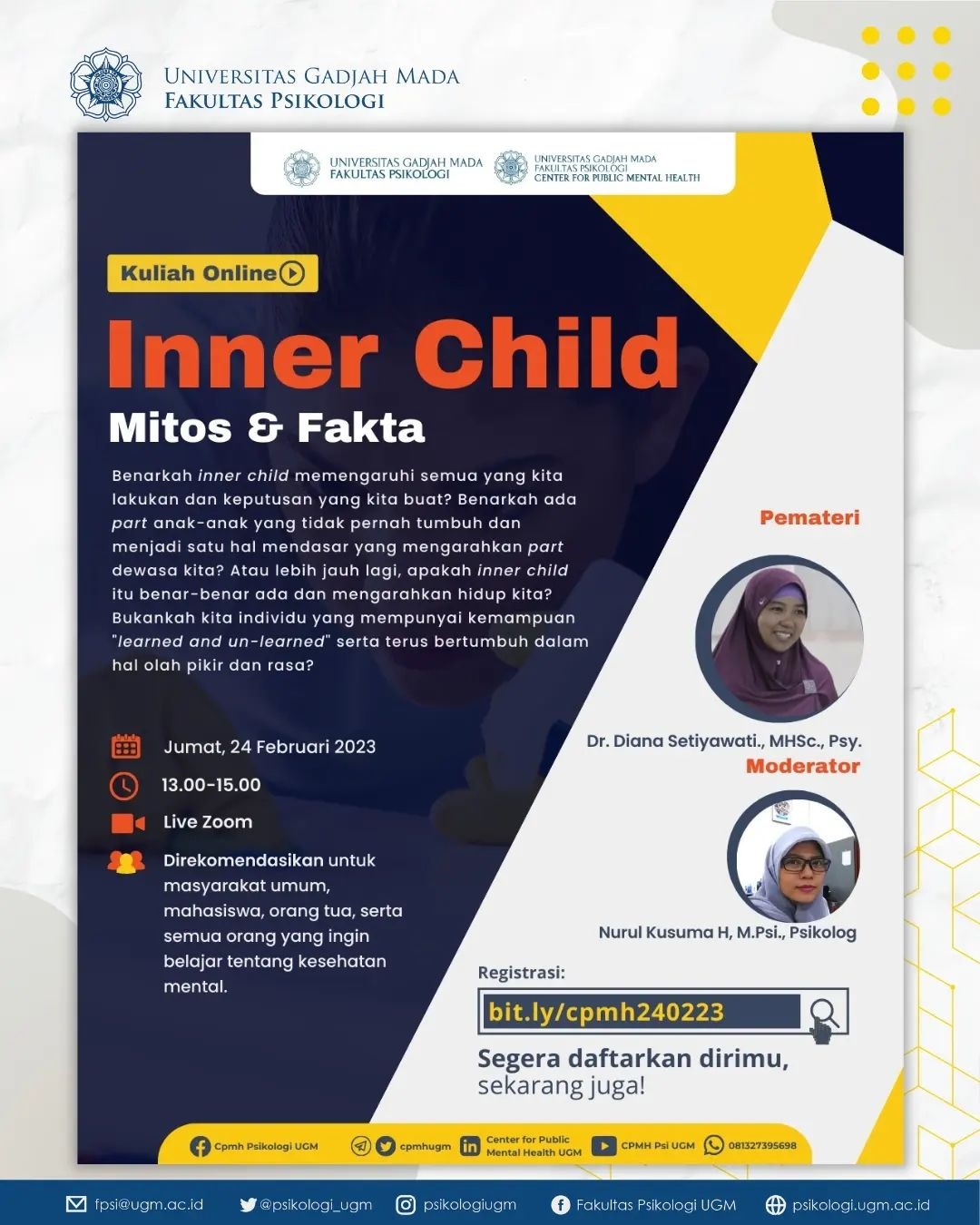 [KULON CPMH UGM: “Inner child” Mitos & Fakta] – Fakultas Psikologi ...