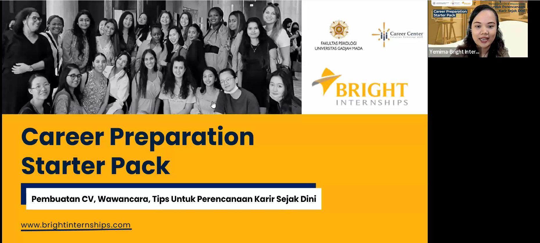 Persiapan Menghadapi Dunia Kerja, Career Center Fakultas Psikologi UGM Adakan Career Preparation ...