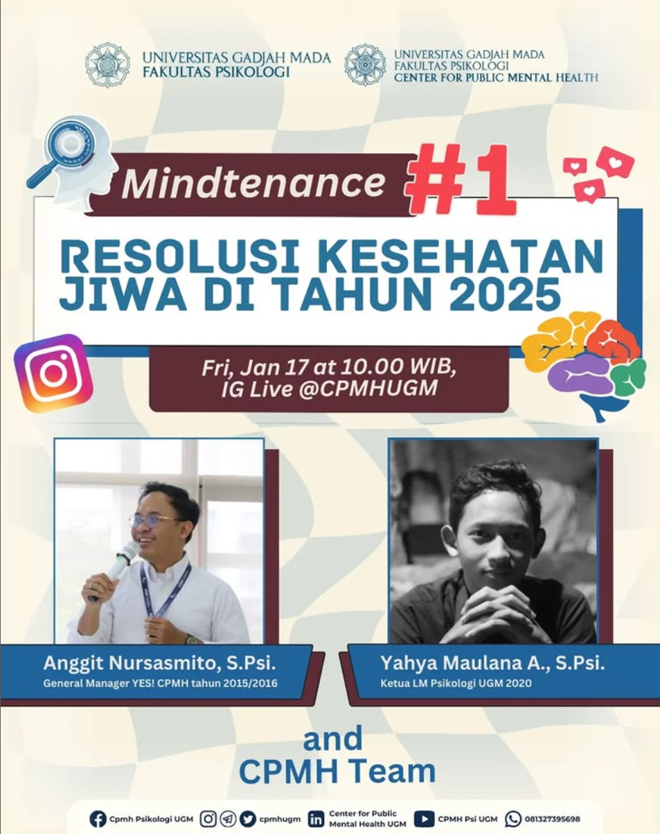 CPMH Mindtenance #1: Resolusi Kesehatan Jiwa di Tahun 2025 – Fakultas ...